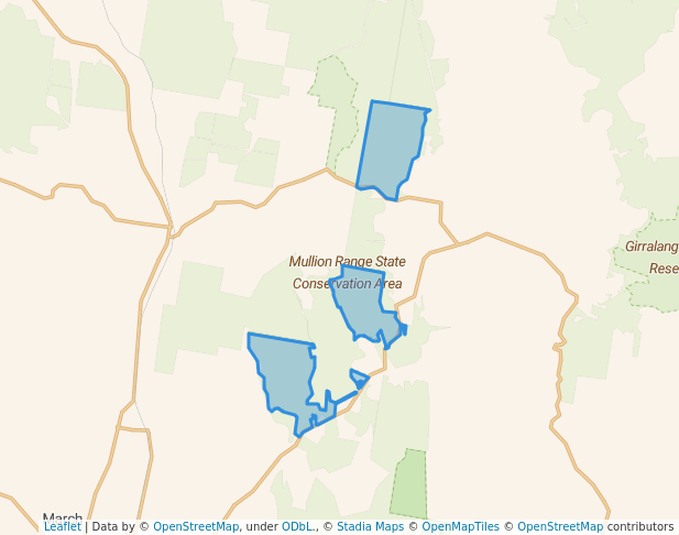 Mullion Range State Conservation Area in Ophir | Map and Routes