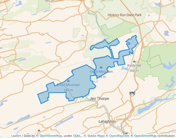 State Game Lands Number 141 in Weatherly | Map and Routes