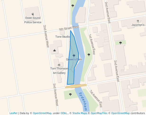Queen's Park in Owen Sound | Map and Routes