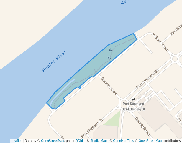 Riverside Park in Raymond Terrace | Map and Routes