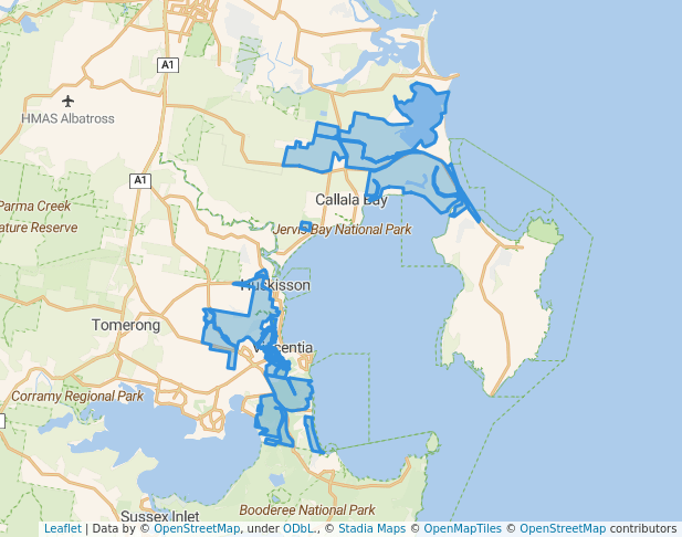 Jervis Bay National Park in Callala Beach | Map and Routes