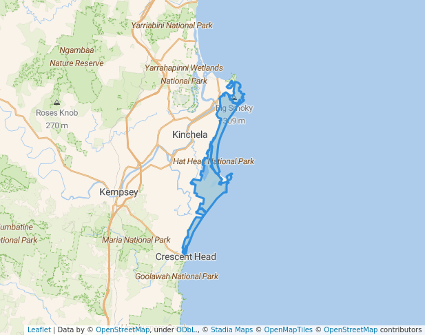 Hat Head National Park in Hat Head | Map and Routes