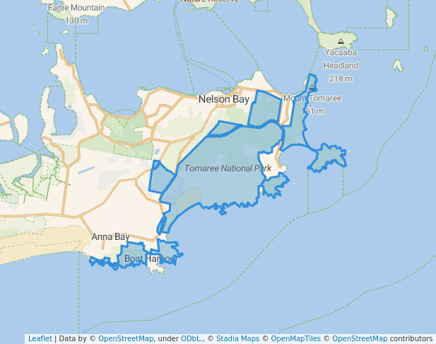 Tomaree National Park in Nelson Bay | Map and Routes