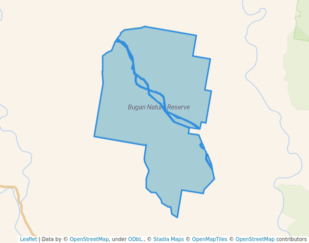 Bugan Nature Reserve in Cells River | Map and Routes