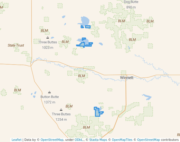 War Horse National Wildlife Refuge in Winnett | Map and Routes