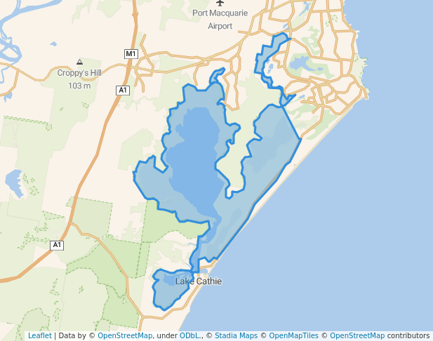 Lake Innes Nature Reserve in Port Macquarie | Map and Routes