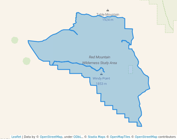 Red Mountain Wilderness Study Area in Fields | Map and Routes