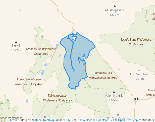 Sheepshead Wilderness Study Area in South Mountain | Map and Routes