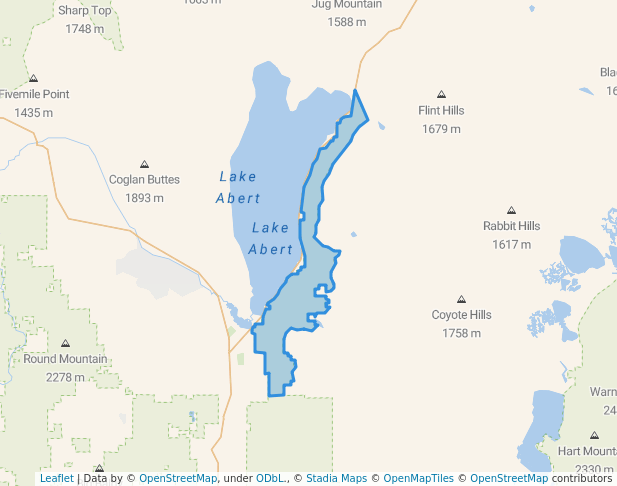 Abert Rim Wilderness Study Area in Lakeview | Map and Routes