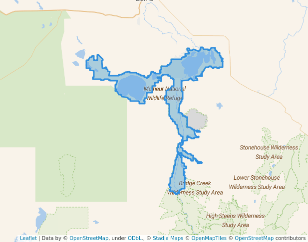 Malheur National Wildlife Refuge in Princeton | Map and Routes