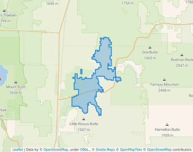 Klamath Marsh National Wildlife Refuge in Chiloquin | Map and Routes