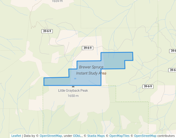 Brewer Spruce Instant Study Area in Selma | Map and Routes