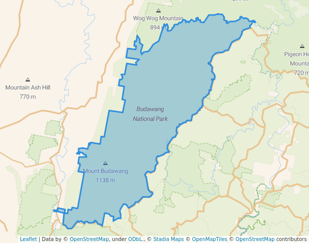 Budawang National Park in Yadboro | Map and Routes