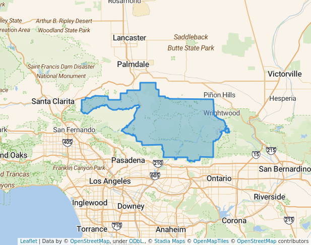 San Gabriel Mountains National Monument in Irwindale | Map and Routes