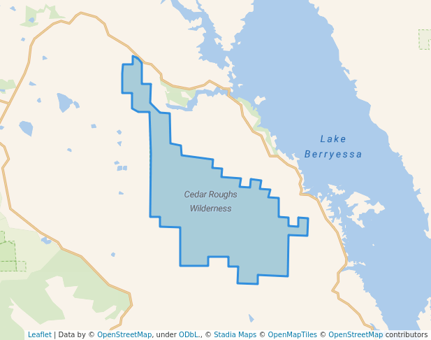 Cedar Roughs Wilderness in Napa | Map and Routes
