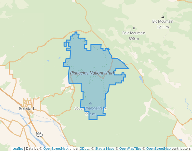Pinnacles National Park in Paicines | Map and Routes