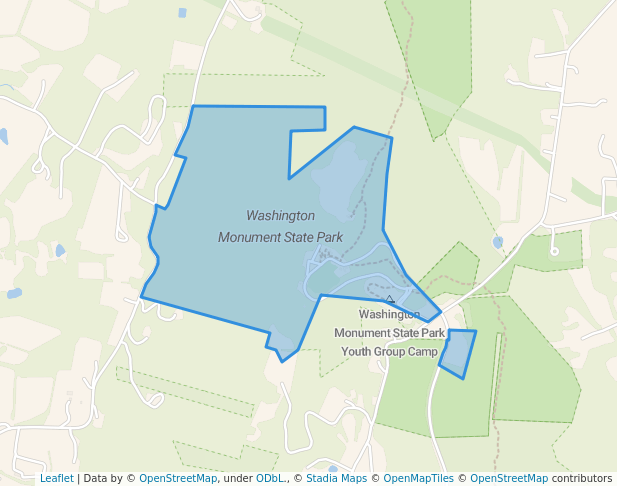 Washington Monument State Park in Middletown | Map and Routes