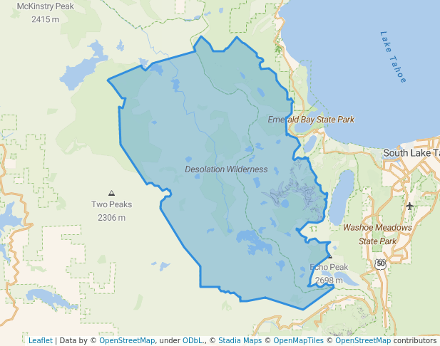 Desolation Wilderness in South Lake Tahoe | Map and Routes