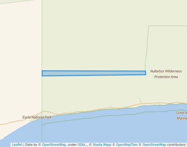 Nullarbor National Park in Nullarbor | Map and Routes