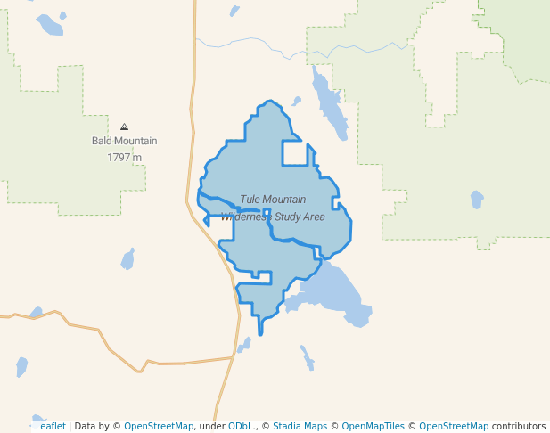 Tule Mountain Wilderness Study Area in Sage Hen | Map and Routes