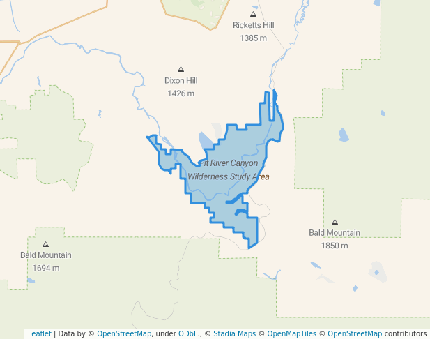 Pit River Canyon Wilderness Study Area in McArthur | Map and Routes