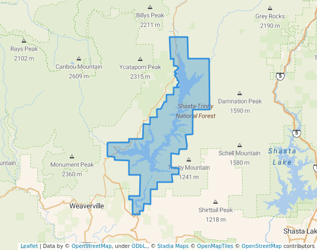 Whiskeytown-Shasta-Trinity National Recreation Area - Trinity Unit in ...