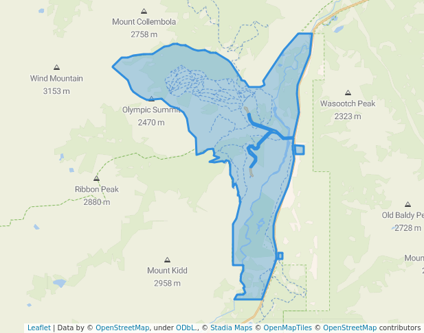 Evan-Thomas Provincial Recreation Area in Exshaw | Map and Routes