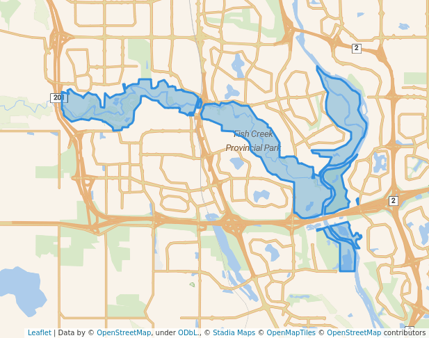 Fish Creek Provincial Park in Calgary | Map and Routes