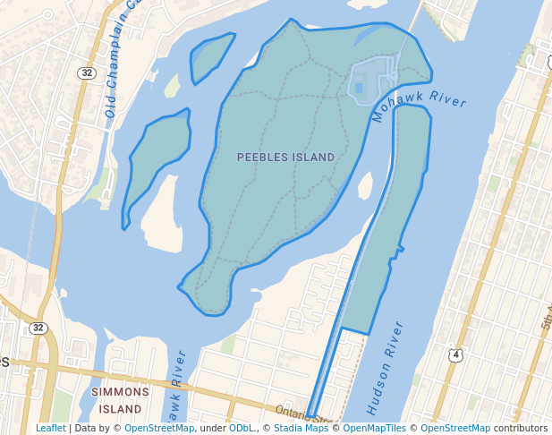 Peebles Island State Park in Cohoes | Map and Routes
