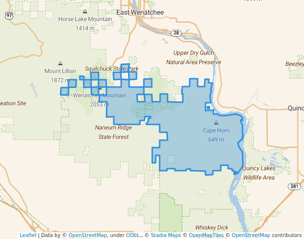 Colockum Wildlife Area in Ellensburg | Map and Routes