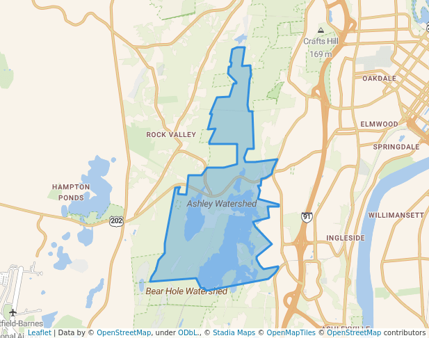 Ashley Watershed in Holyoke | Map and Routes