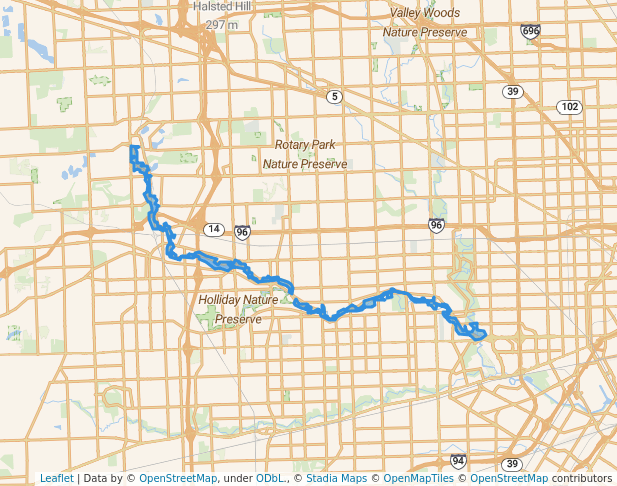 Hines Parkway in Livonia | Map and Routes