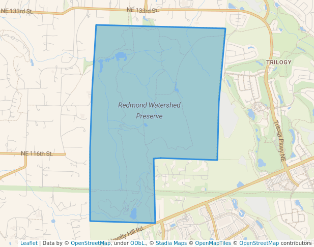 Redmond Watershed Preserve in Redmond | Map and Routes