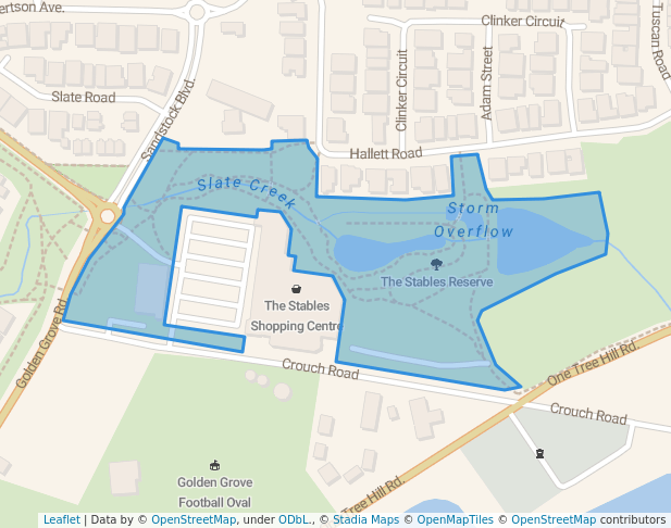 The Stables Reserve in Golden Grove | Map and Routes