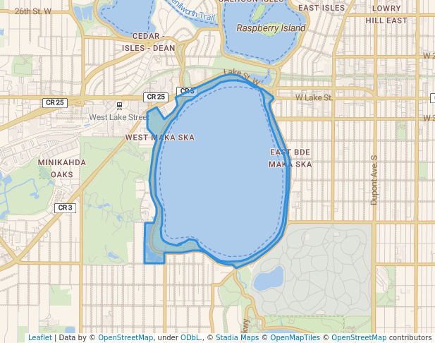 Bde Maka Ska Park in Minneapolis | Map and Routes