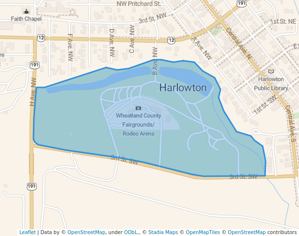 Chief Joseph Park in Harlowton | Map and Routes