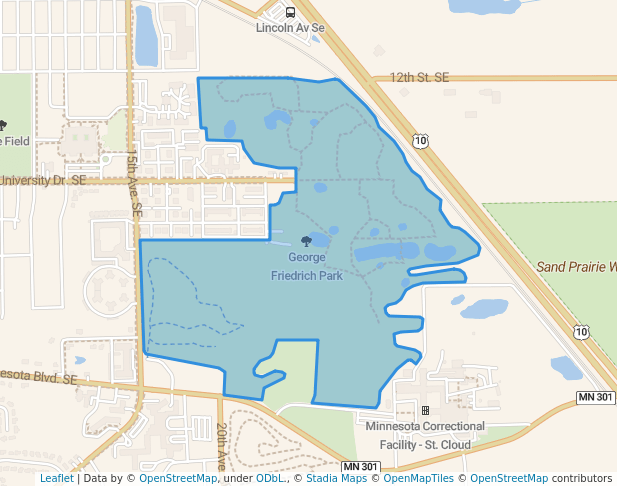 George Friedrich Park in St. Cloud | Map and Routes