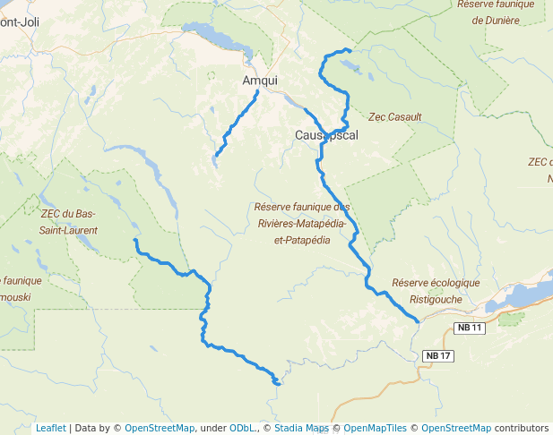 Réserve faunique des Rivières-Matapédia-et-Patapédia in Routhierville ...