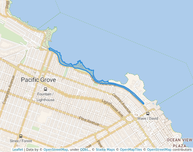 Shoreline Park in Pacific Grove | Map and Routes