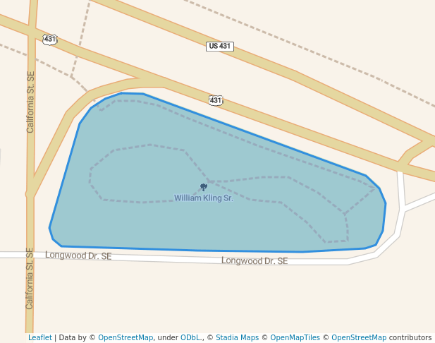 William Kling Sr. in Huntsville | Map and Routes