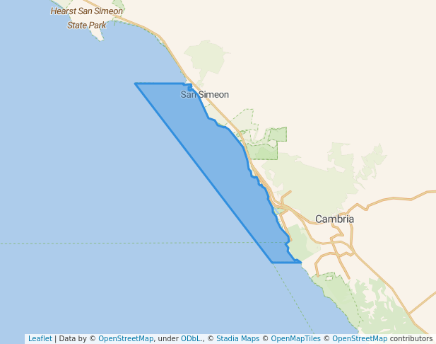 Cambria State Marine Conservation Area in Cambria | Map and Routes