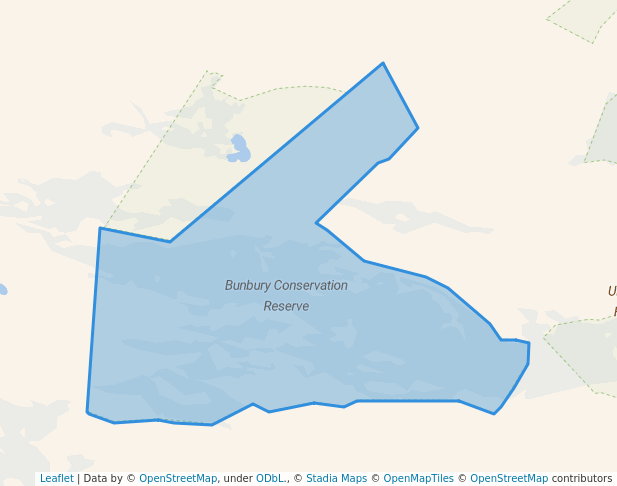 Bunbury Conservation Reserve in Bunbury | Map and Routes