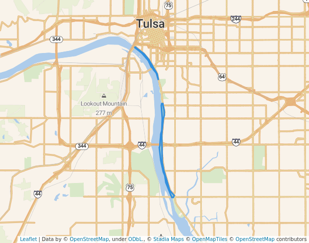 Riverside Park in Tulsa | Map and Routes