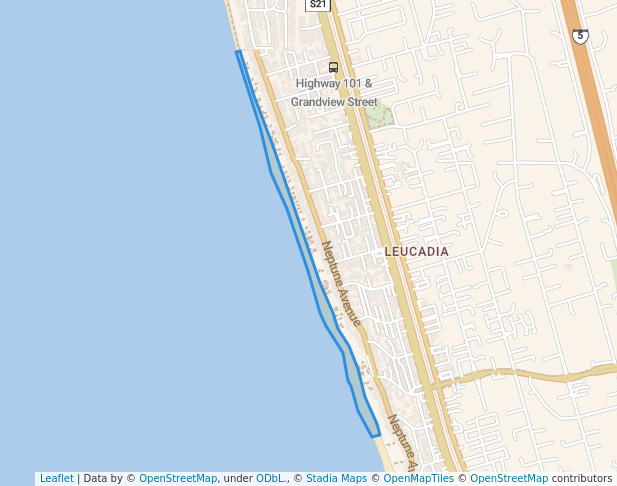 Leucadia State Beach in Encinitas | Map and Routes