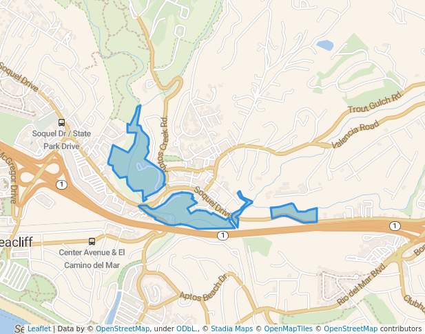 Aptos Village Park in Aptos | Map and Routes