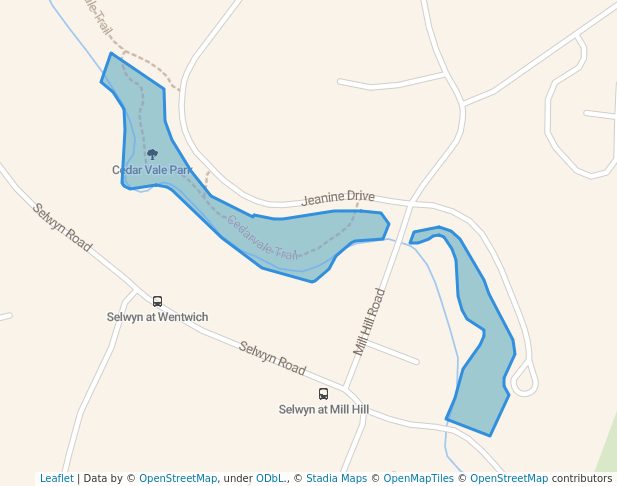 Cedar Vale Park in Victoria | Map and Routes