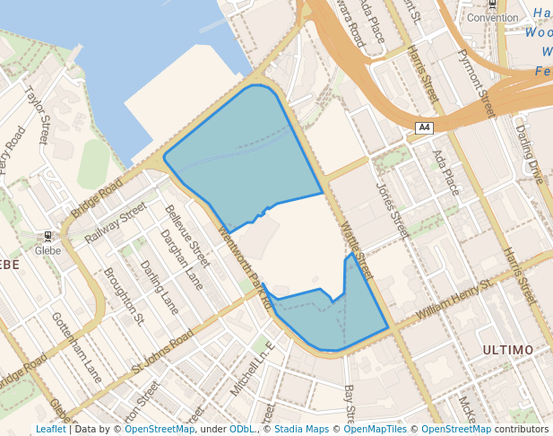 Wentworth Park in Glebe | Map and Routes