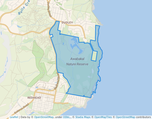 Awabakal Nature Reserve in Dudley | Map and Routes