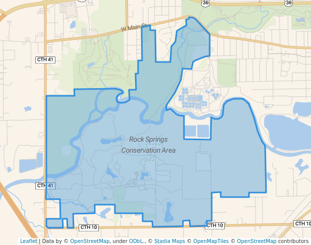 Rock Springs Conservation Area in Decatur | Map and Routes