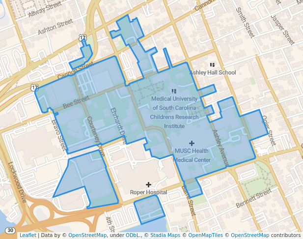 The Medical University of South Carolina in Charleston | Map and Routes